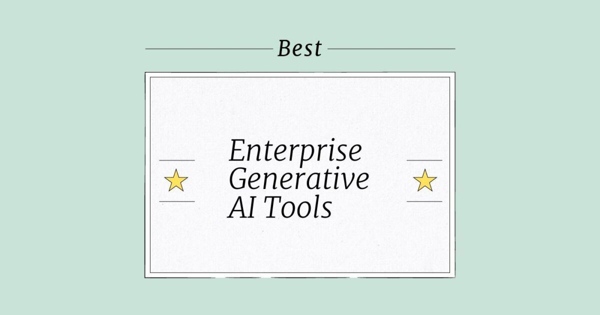 14 Best Enterprise Generative AI Tools Reviewed in 2026